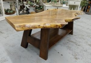 Live Edge Curly Maple Coffee Table | Farmhouse Furniture