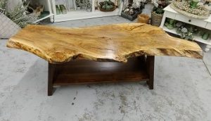 Live Edge Curly Maple Coffee Table | Farmhouse Furniture